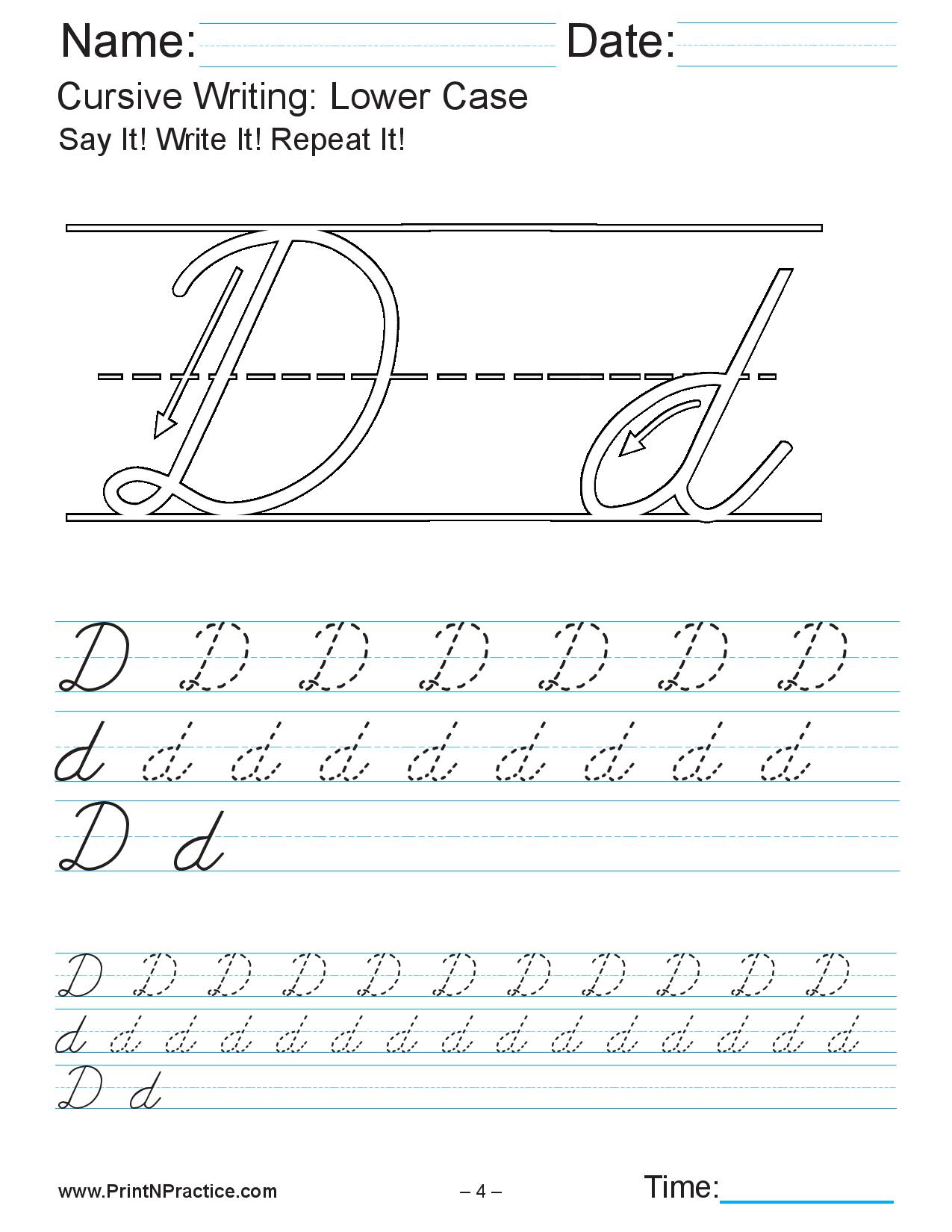 D – Cursive | PenXP Sample