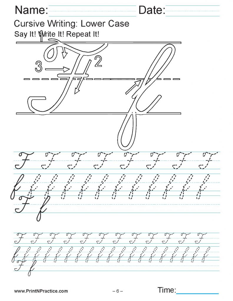 F – Cursive | PenXP Sample