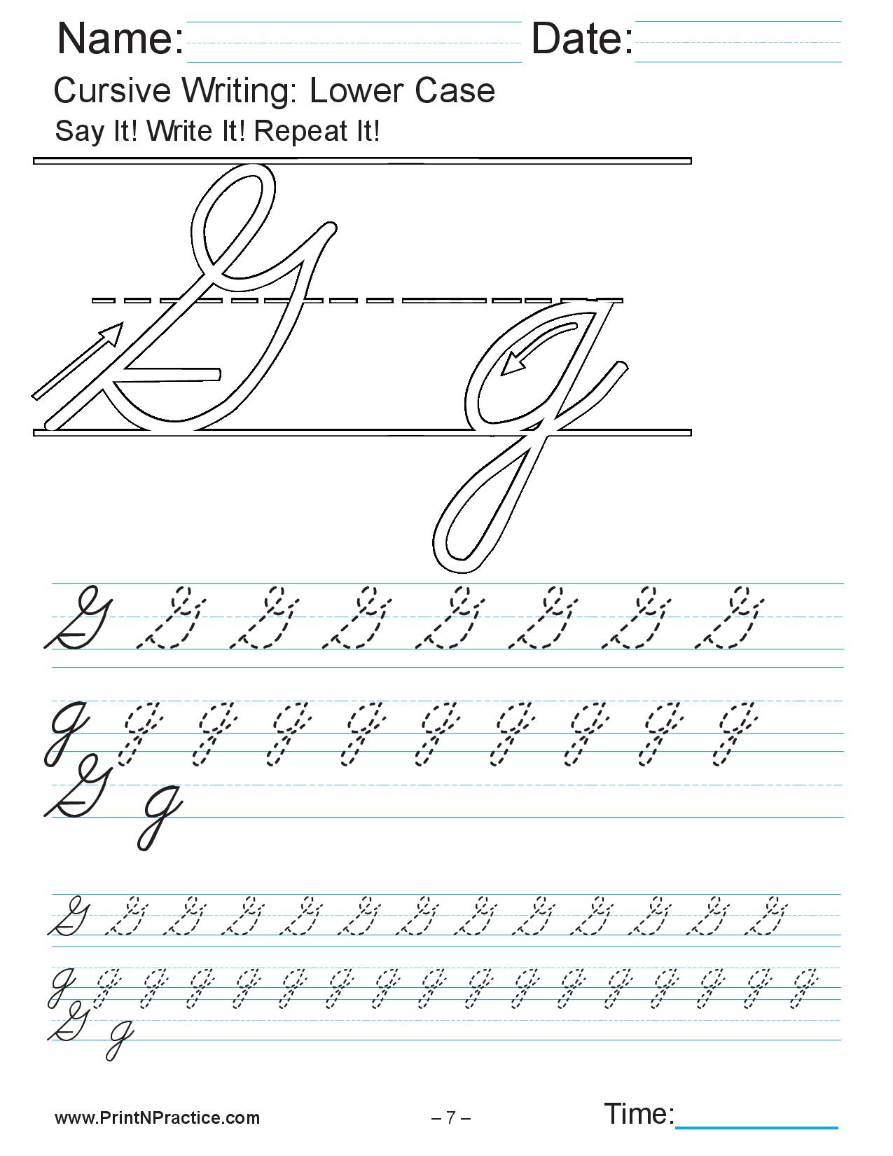 G – Cursive | PenXP Sample