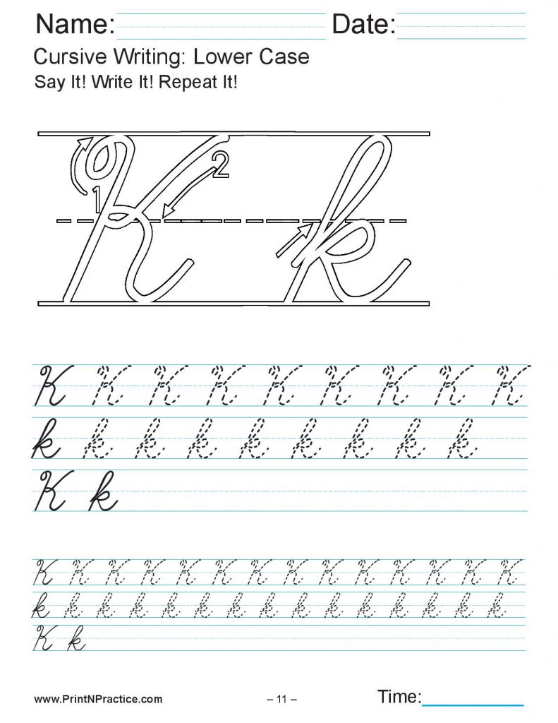 K – Cursive | PenXP Sample