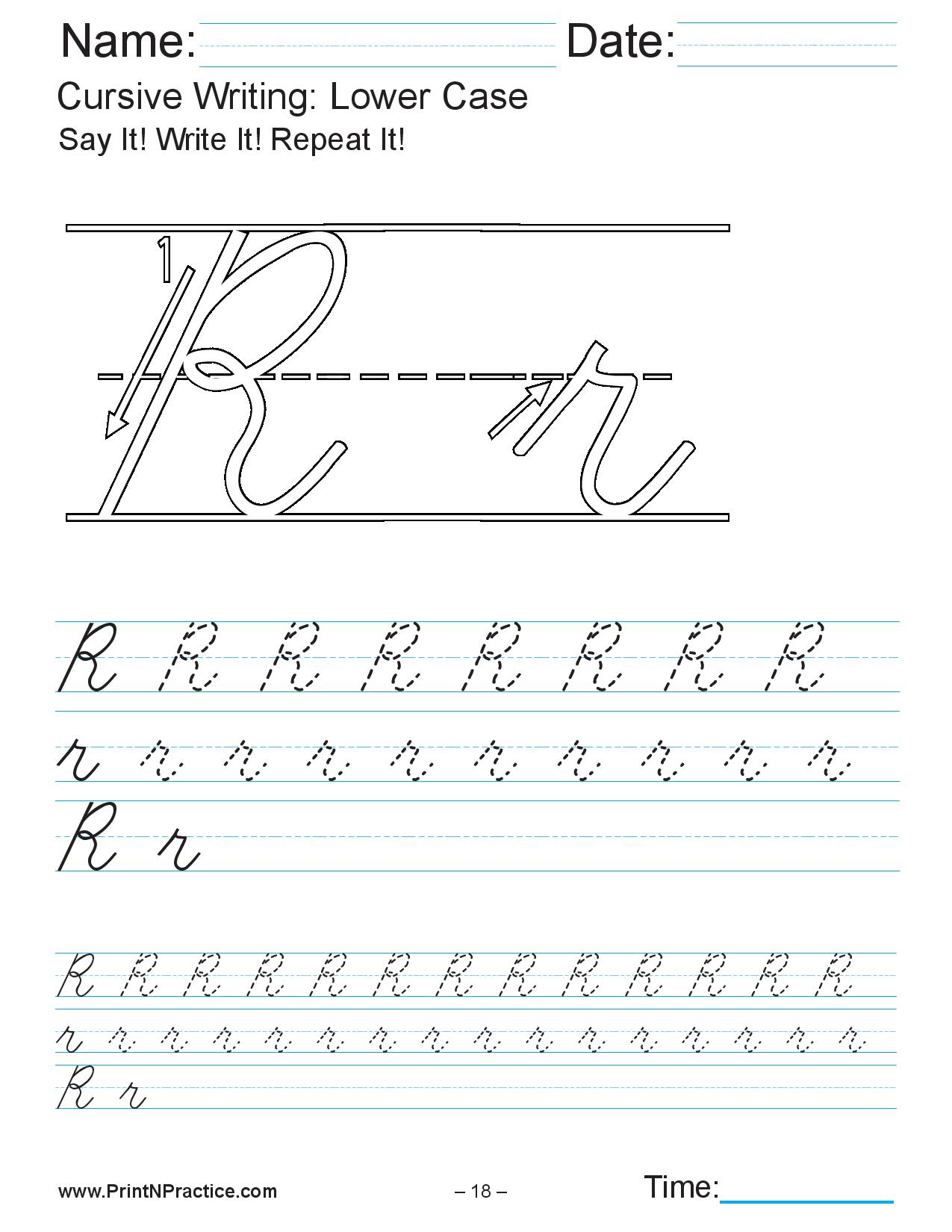 R – Cursive | PenXP Sample