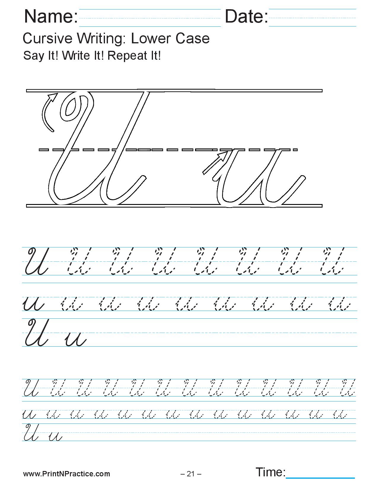 U – Cursive | PenXP Sample