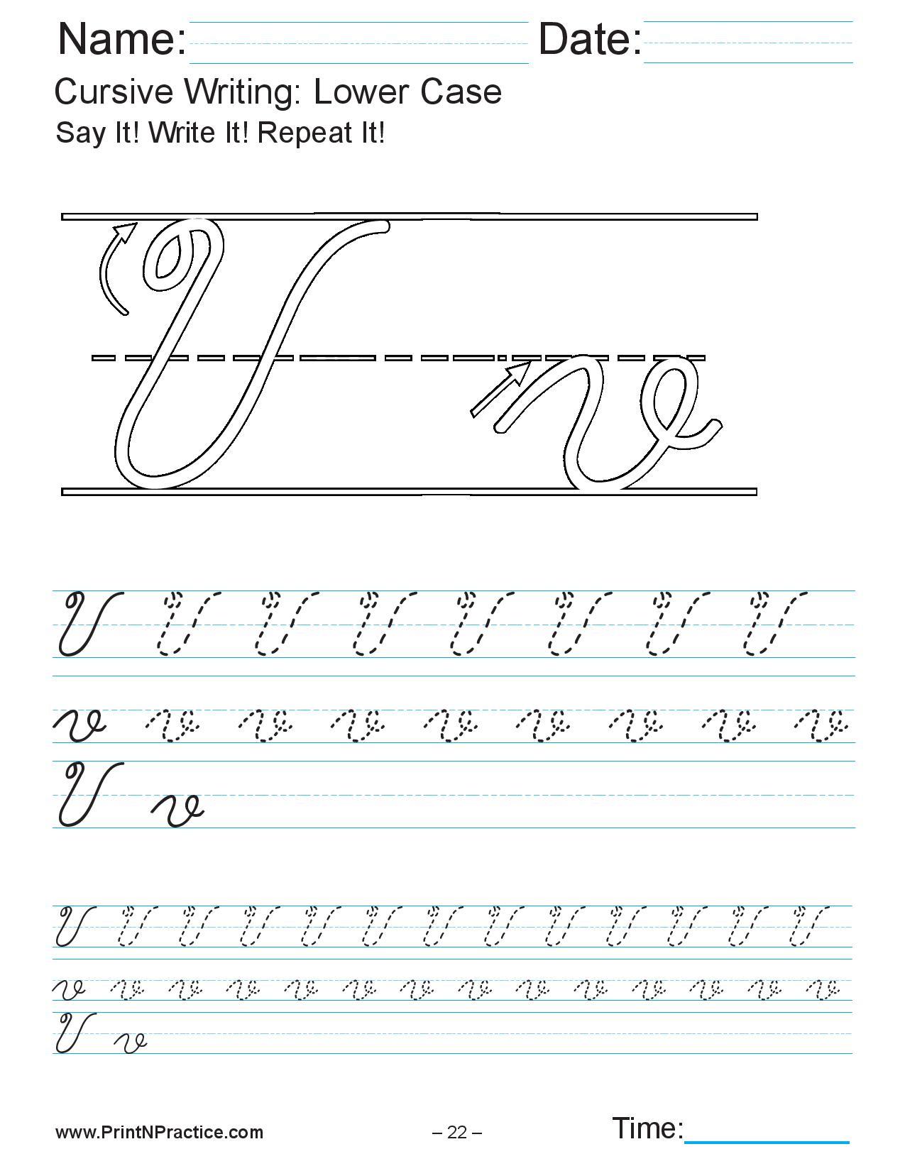 V – Cursive | PenXP Sample