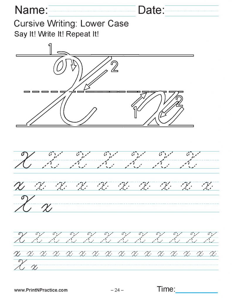 X – Cursive | PenXP Sample