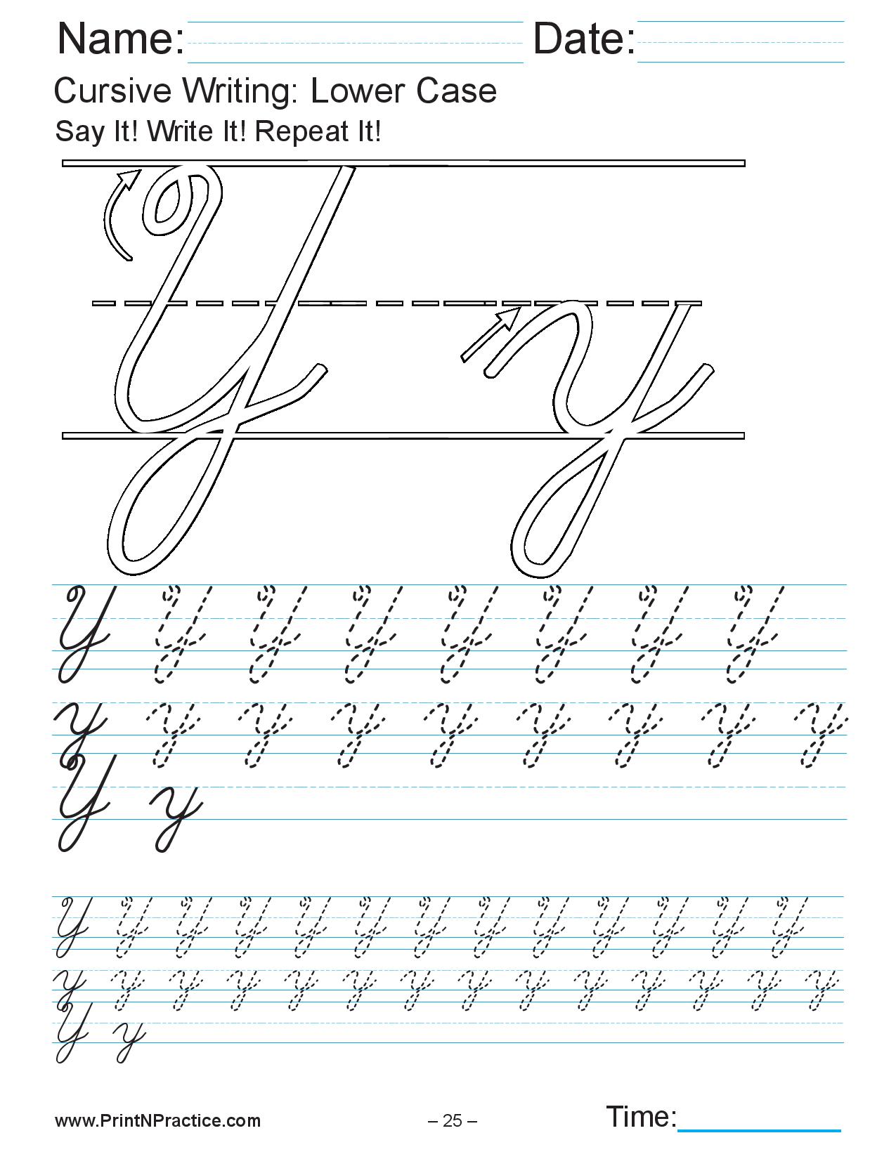 Y – Cursive | PenXP Sample
