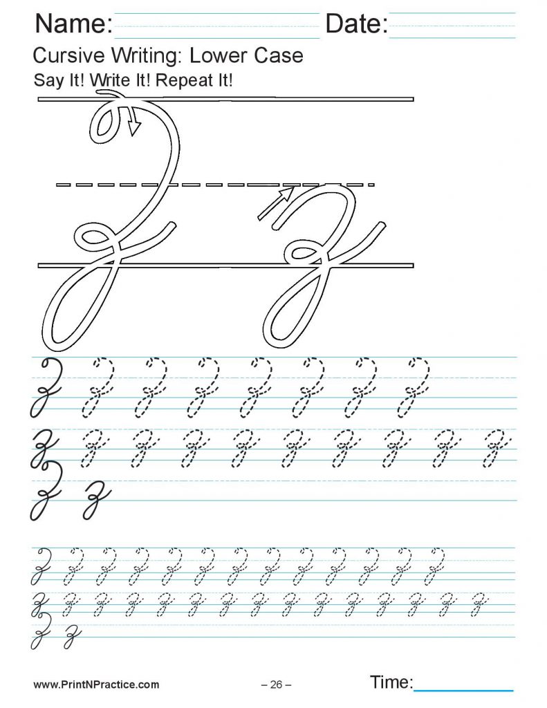 Z – Cursive | PenXP Sample