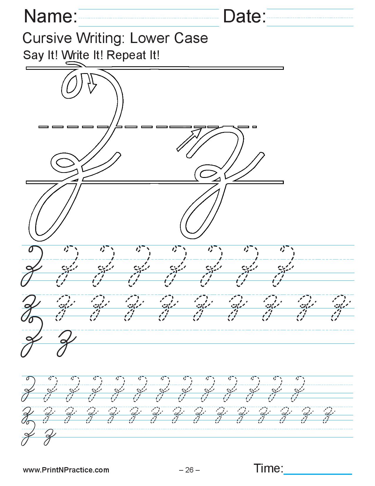 Z – Cursive | PenXP Sample